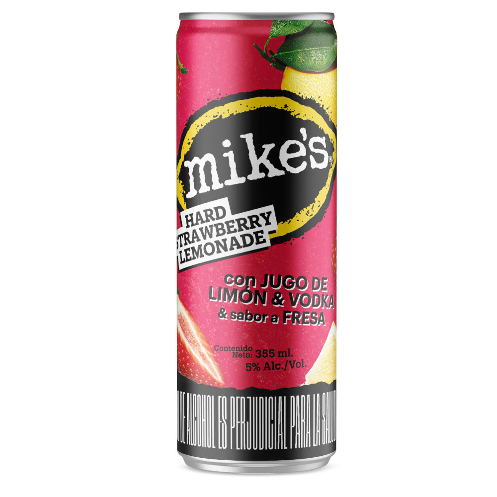 Limonada Mike's Con Jugo De Limón Y Vodka Sabor A Fresa Lata 355Ml ...